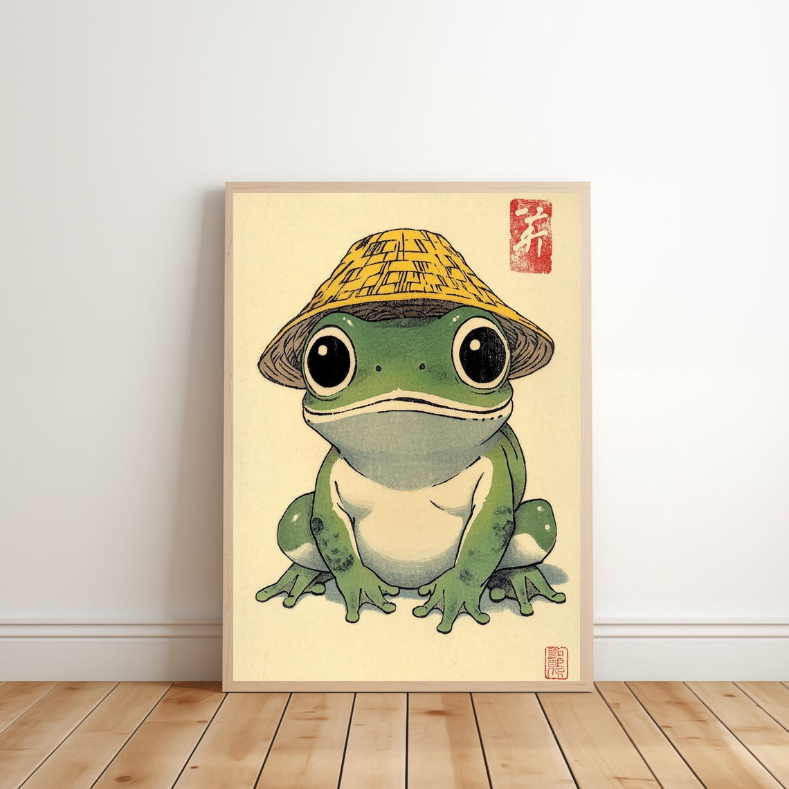 Charten Colorful Japanese Frog Poster Vintage Animal Wall Art, 12x18 ...