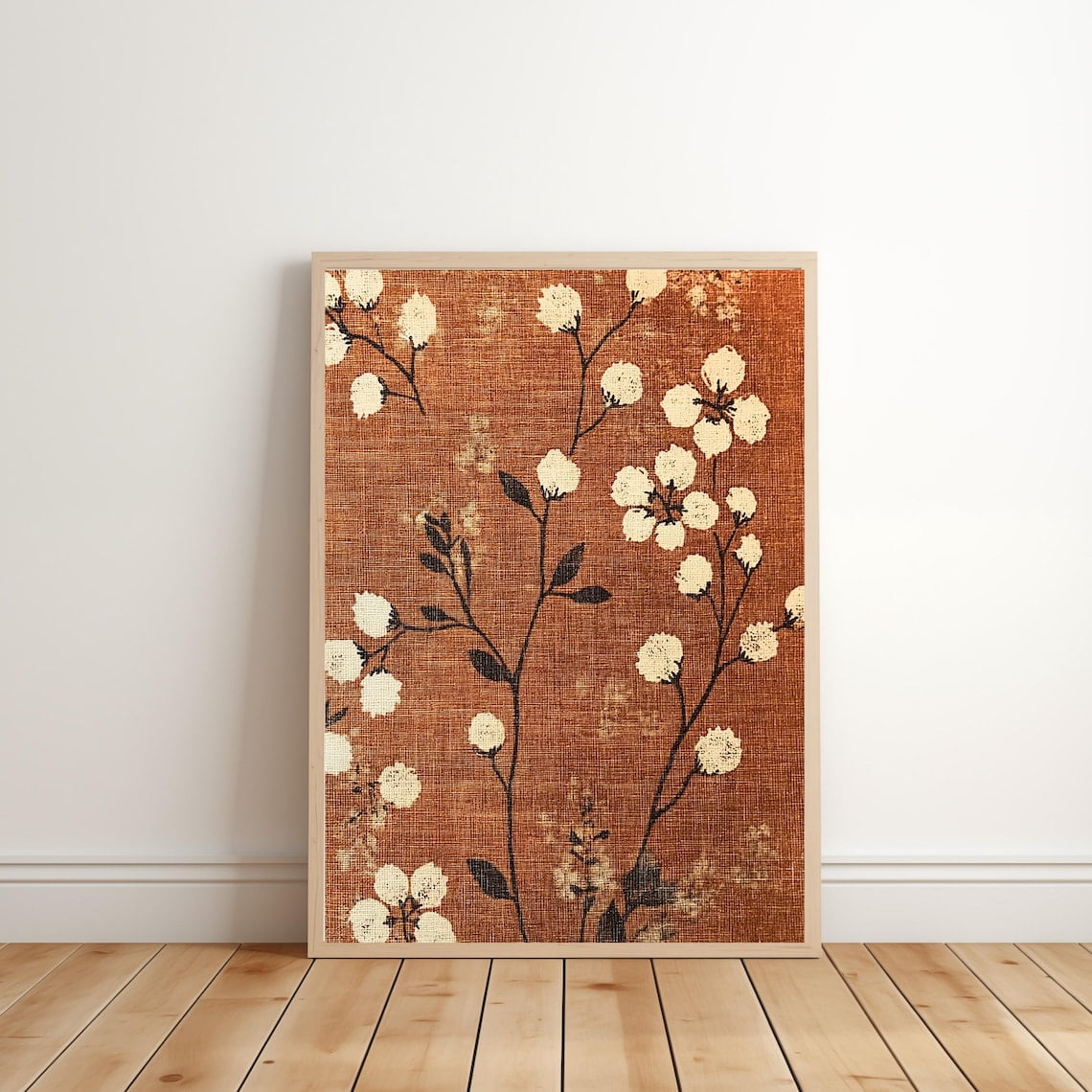 Charten Fall Botanical Textile Poster Vintage Tapestry Wall Art, 8x12 ...