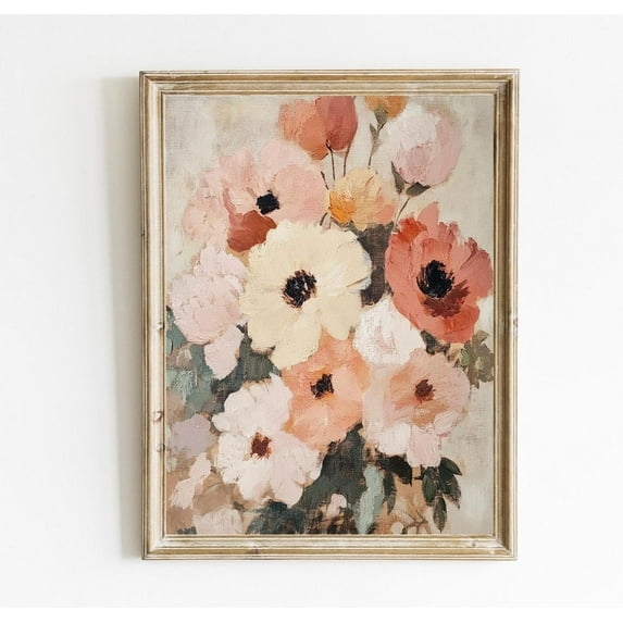 Charten Floral Abstract Still Life Poster Antique Wall Art, 16x24 ...