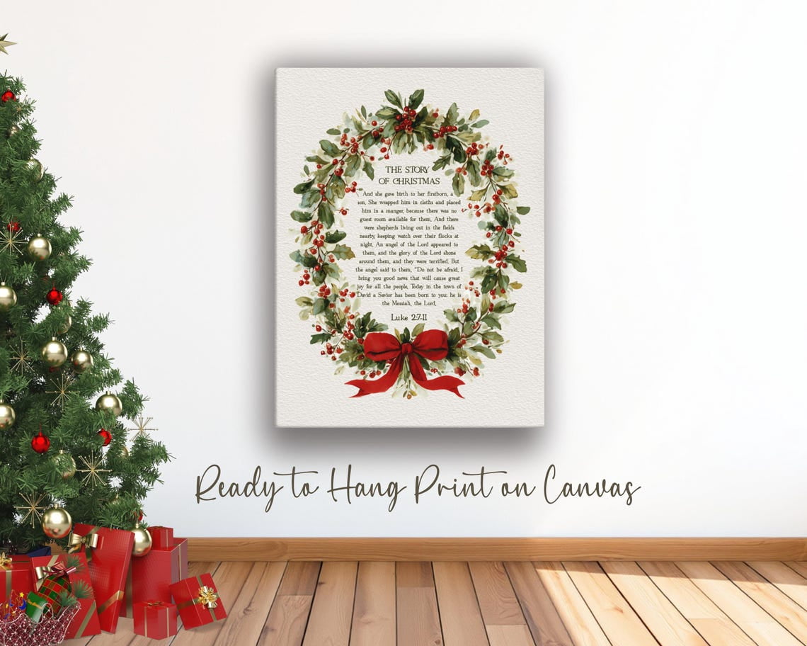 Charten Luke 2:11 Scripture Poster Christian Christmas Wall Art, 8x12 ...