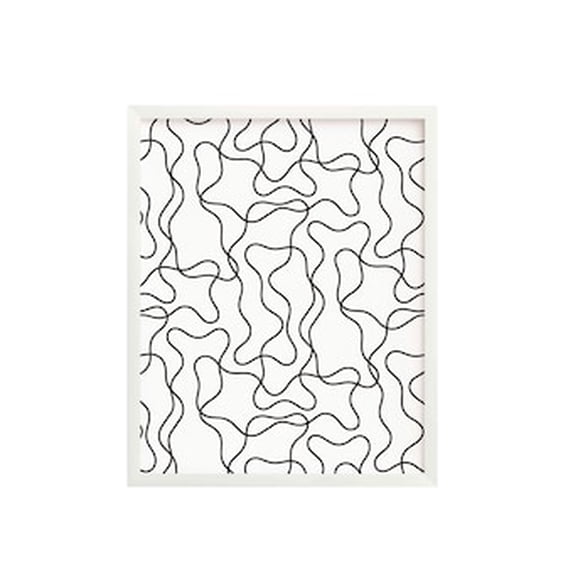 Charten Magic Squiggle Black and White Minimalist Art Poster, 24x36 ...