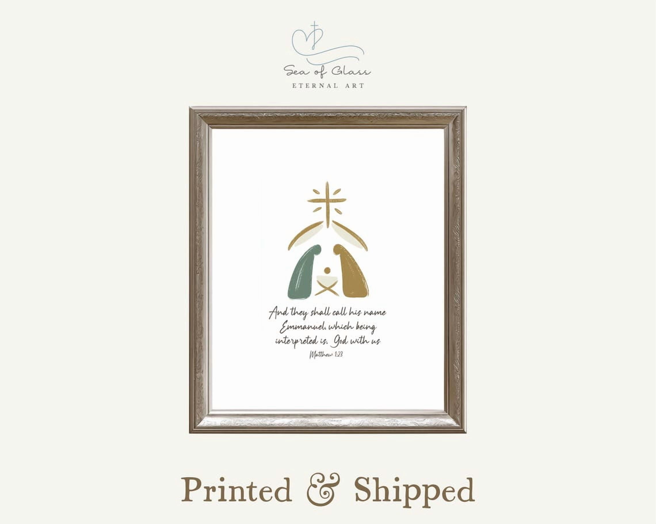 Charten Matthew 1:23 Nativity Scripture Christian Wall Art Poster ...