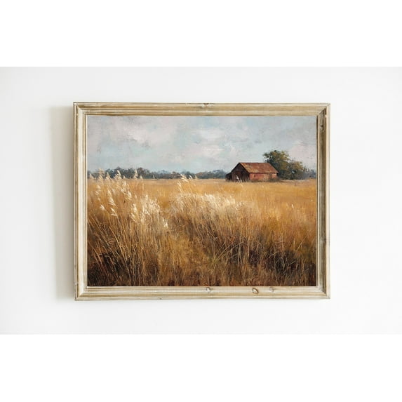 Charten Moody Fall Barn Landscape Poster Rustic Farmhouse Wall Art ...