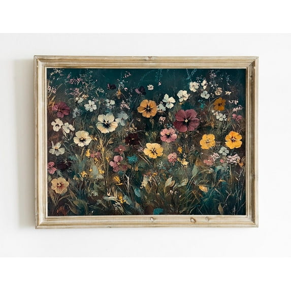 Charten Moody Spring Flowers Poster Boho Cottagecore Wall Art, 16x24 ...