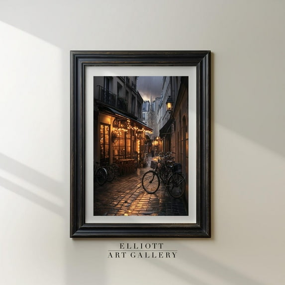 Charten Old Paris Side Street Poster Vintage European Wall Art, 24x36 ...