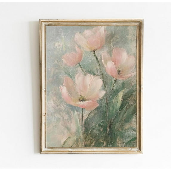 Charten Spring Abstract Floral Poster French Vintage Still Life Wall ...