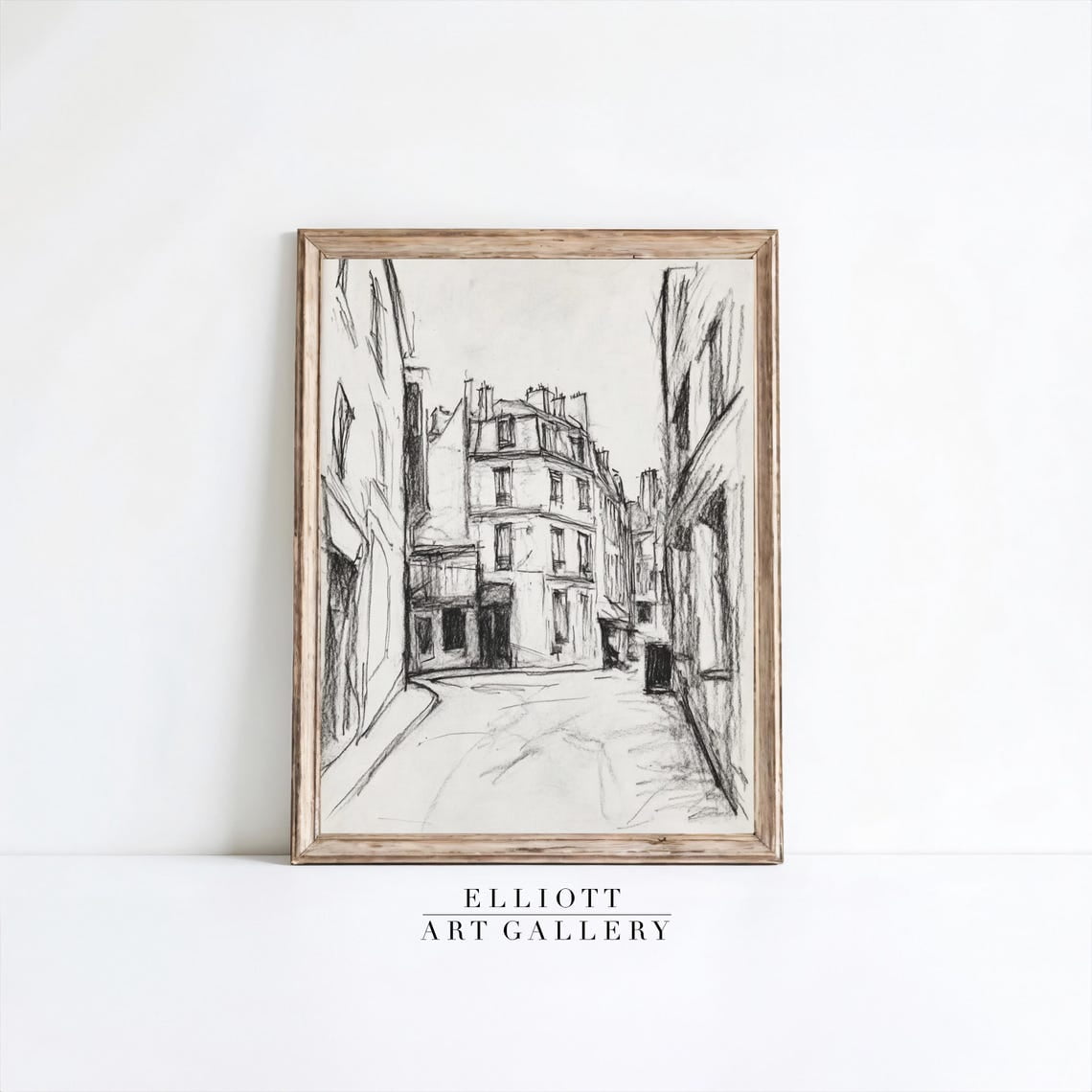 Charten Vintage Architectural Cityscape Sketch Poster Antique Line Wall ...