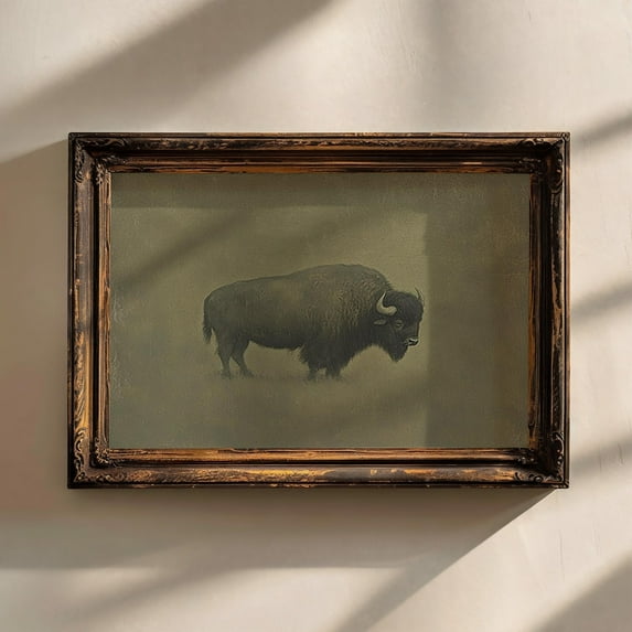 Charten Vintage Buffalo Poster Minimalist Western Wall Art, 24x36 ...
