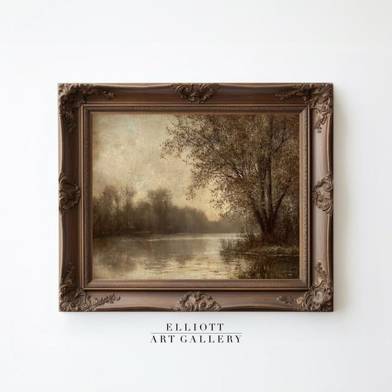 Charten Vintage Fall Landscape Poster Moody Rustic Wall Art, 8x12 ...