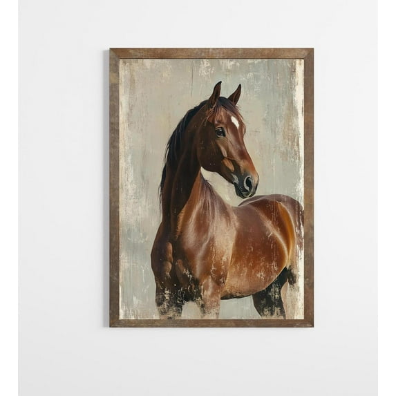Charten Vintage Horse Poster Rustic Equestrian Wall Art, 12x18 UNFRAMED ...