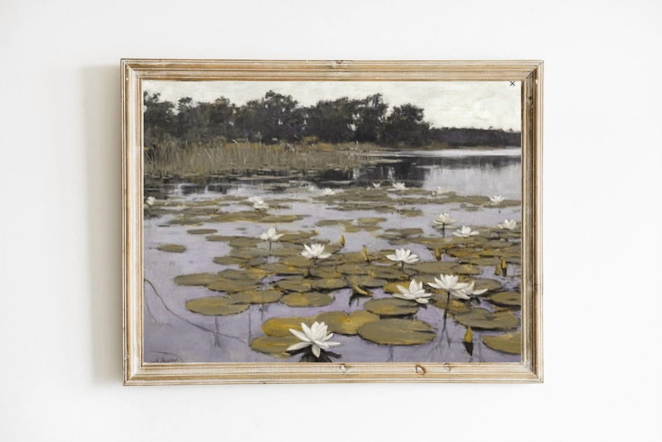 Charten Vintage Water Lilies Poster Spring Floral Wall Art, 12x18 ...