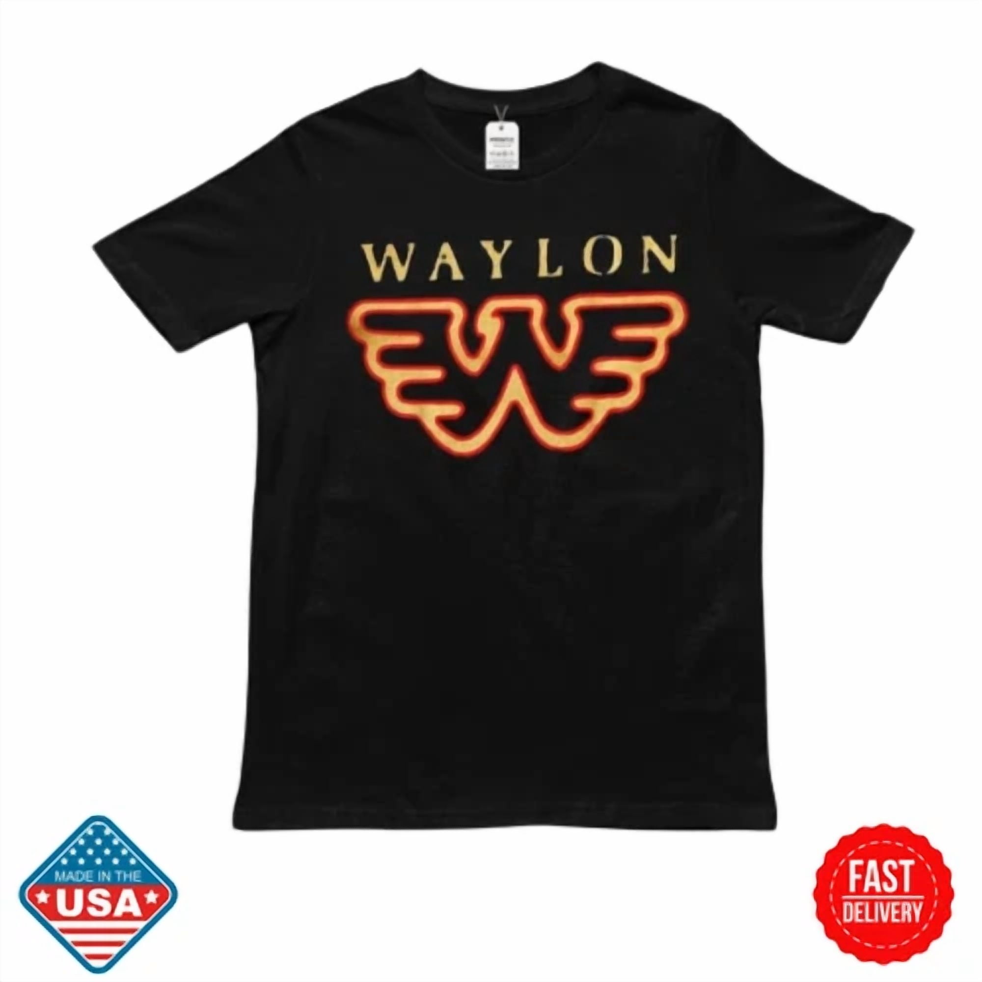 Charten Waylon Jennings Flying W Country Rock T-Shirt - Walmart.com