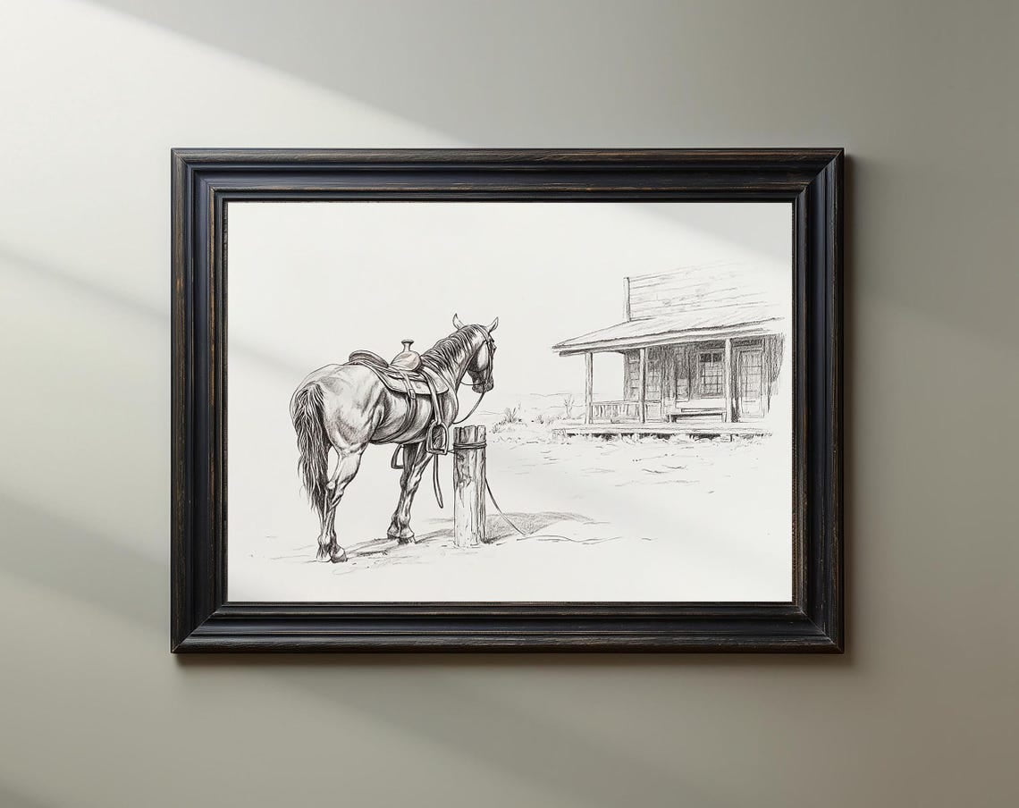 Charten Western Cowboy Art Poster Vintage Farmhouse Wall Art, 12x18 ...