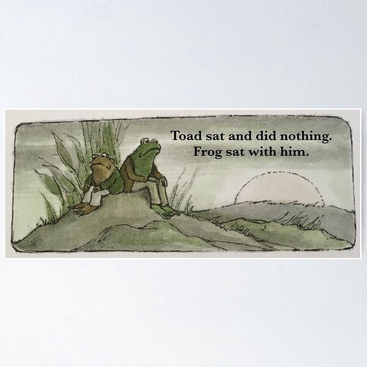 Charten Whimsical Frog and Toad Illustration Poster, 12x18 UNFRAMED ...