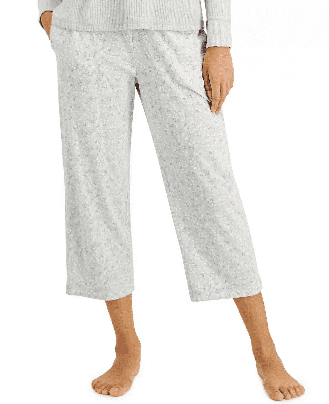 Charter Club Cotton Printed Cropped Pajama Pants, Grey, Large - Walmart.com