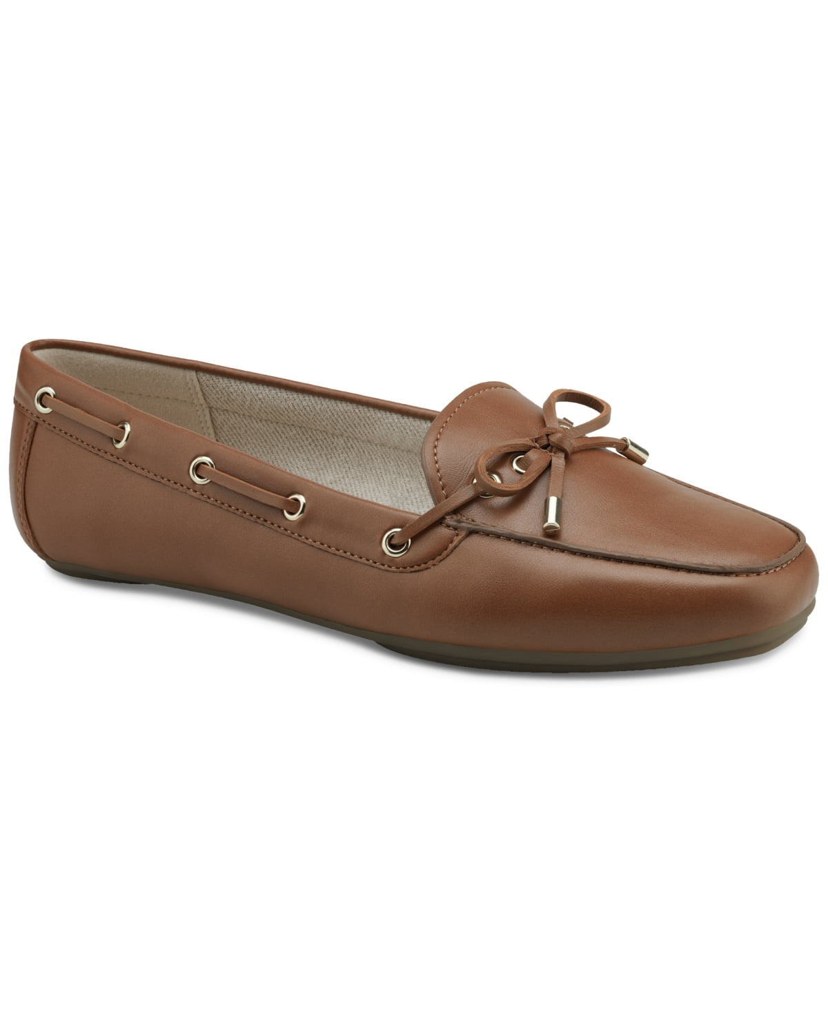 Charter Club Davinaa Lace-Up Loafer Flats Cognac 8M - Walmart.com