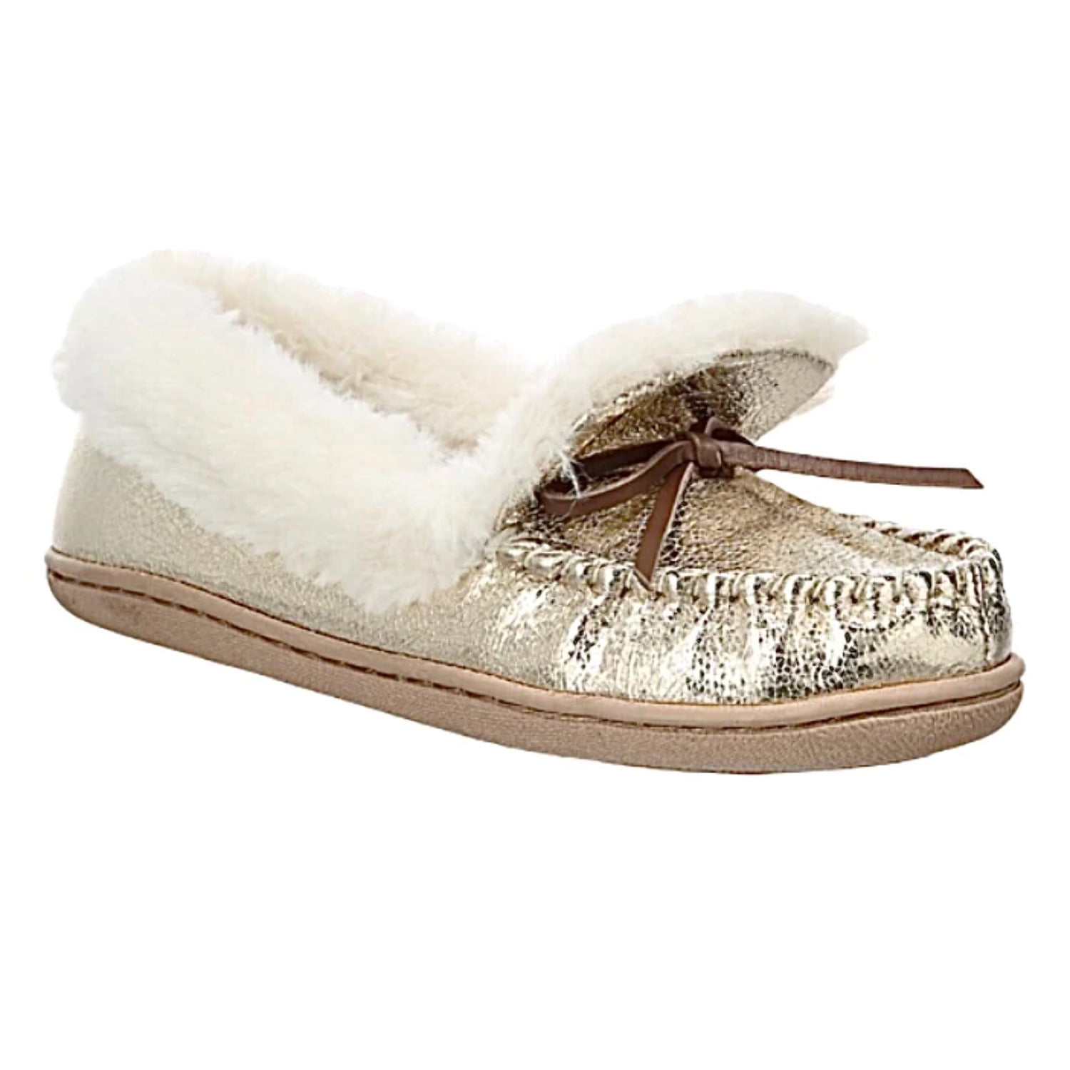 Charter Club Dorenda Moccasin Slippers Rose Gold 5M - Walmart.com