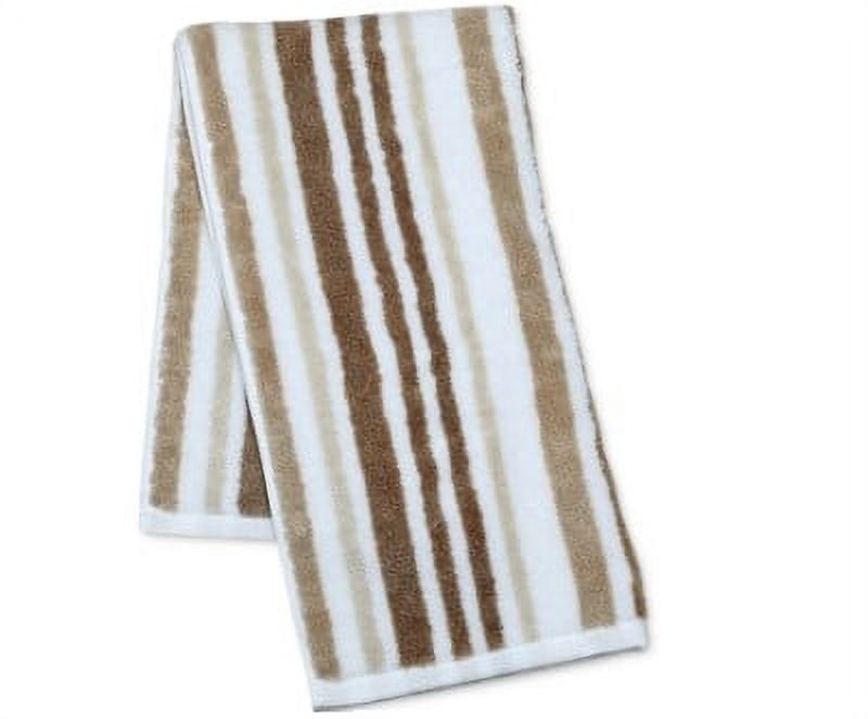 Charter Club Elite Cotton Tri-Stripe 16" X 30" Hand Towel-Desert ...