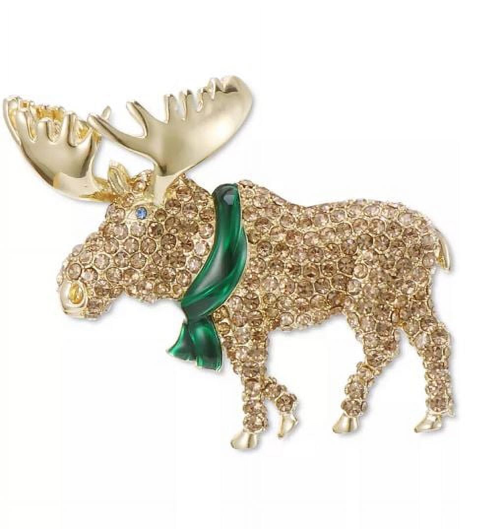 Charter Club Gold-Tone Pave Moose Pin - Walmart.com
