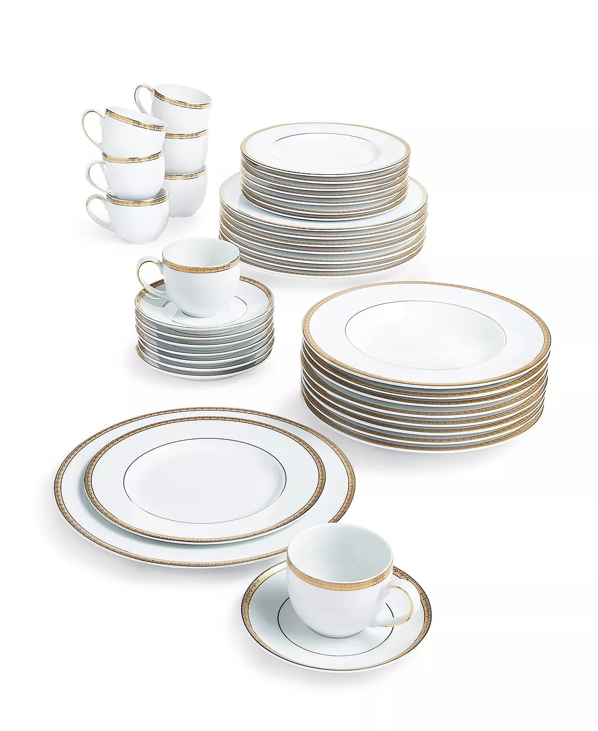 Charter Club Grand Buffet 40-pc. Dinnerware Set, Service For 8 ...