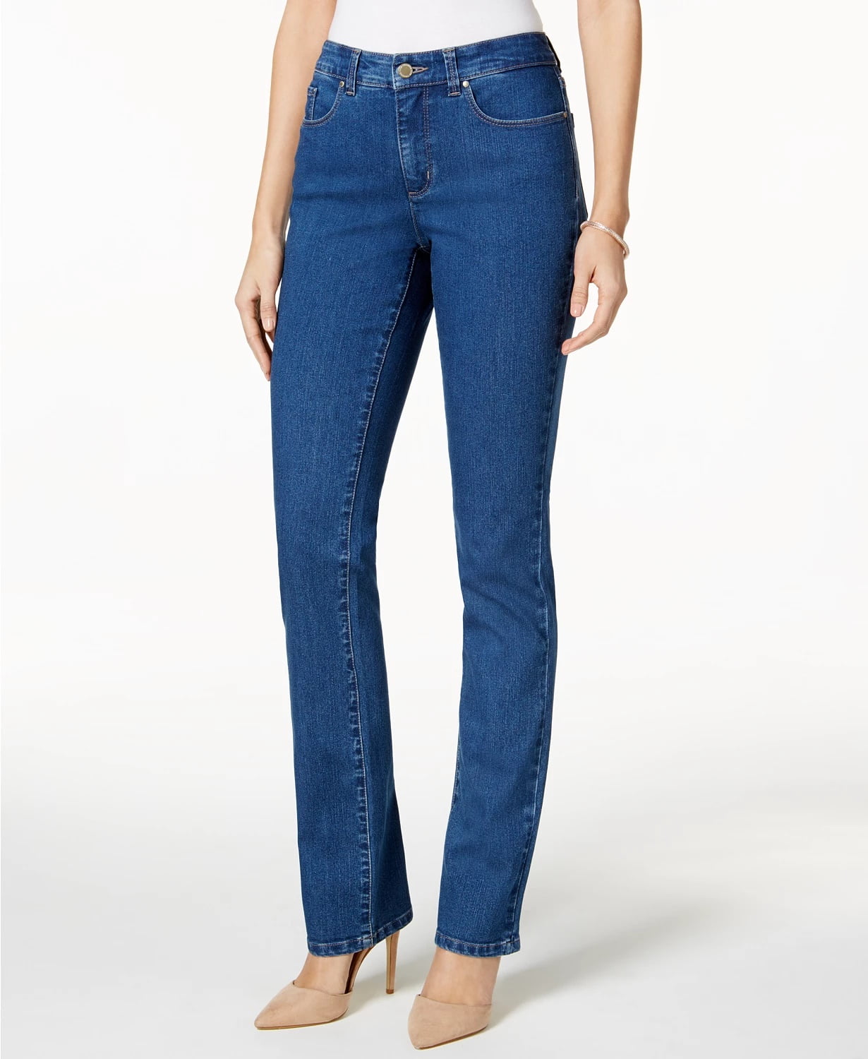 Charter Club Petite Lexington Straight Leg Jeans Lyon Wash 12PS ...