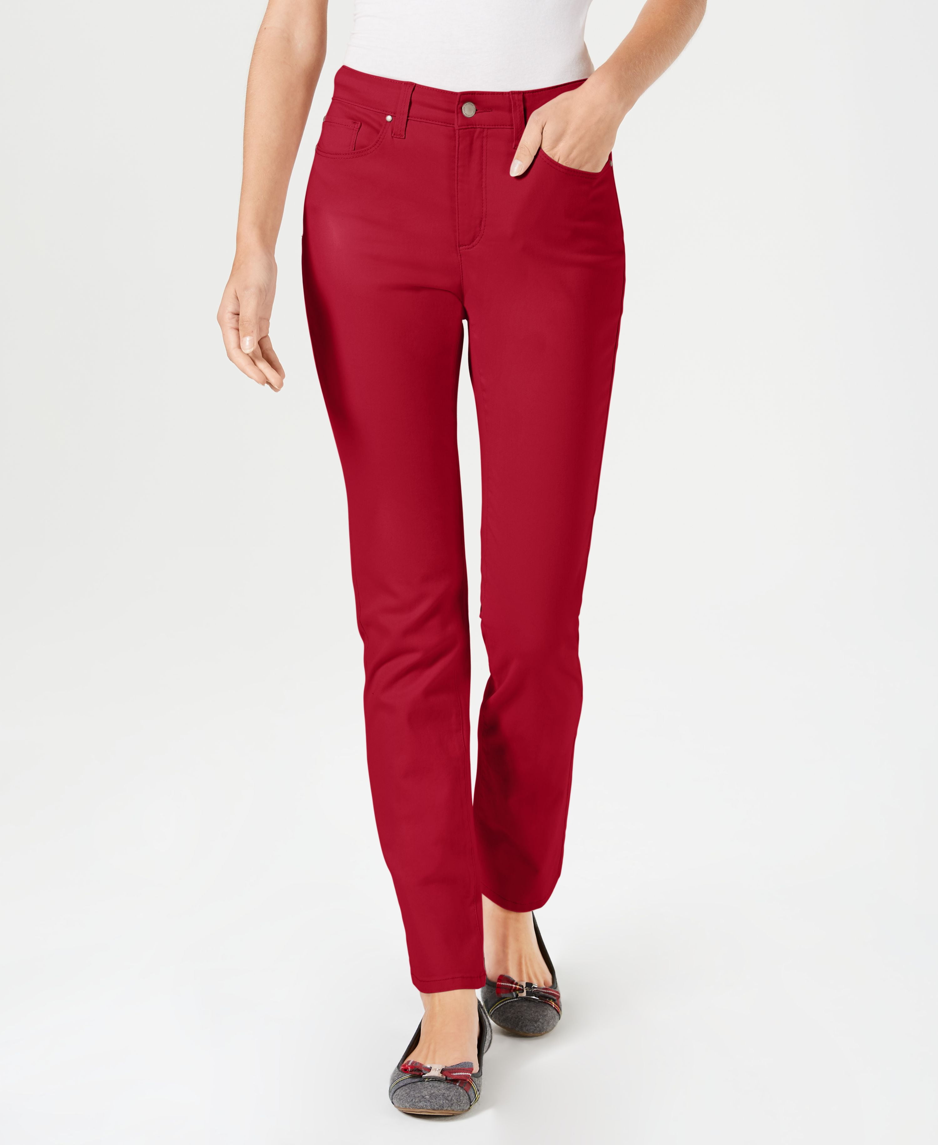 Charter Club Petite Lexington Straight Leg Jeans Ravishing Red 10P ...
