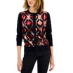 Charter Club Petite Open Front Geo Stitch Cardigan Intrepid Blue PM ...