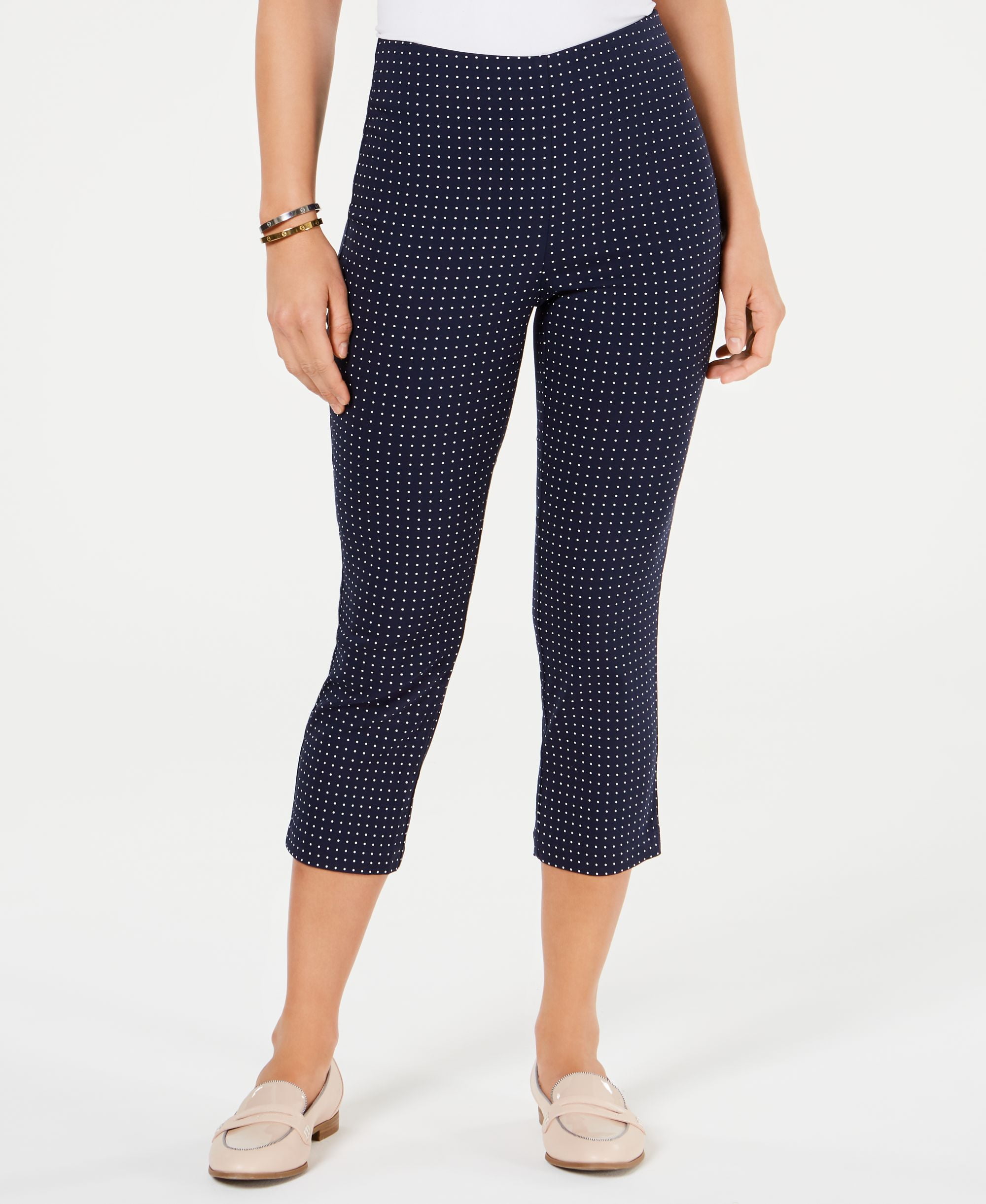 Charter Club Petite Tummy Control Capri Pants Intrepid Blue Combo 6P ...