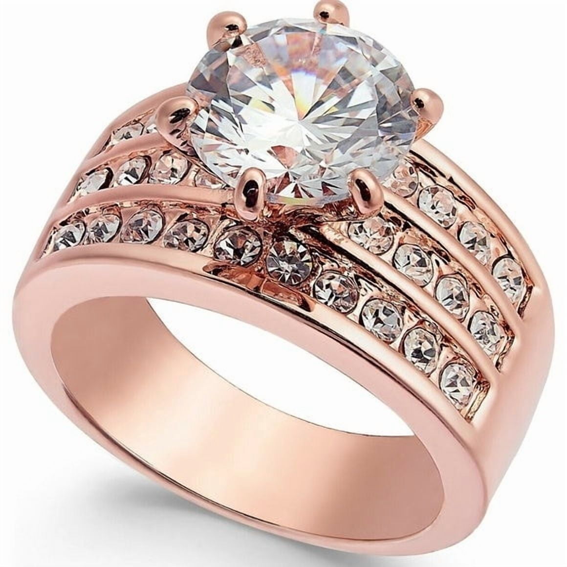 Charter Club Rose Gold-Tone Crystal Triple-Row Rin - Walmart.com