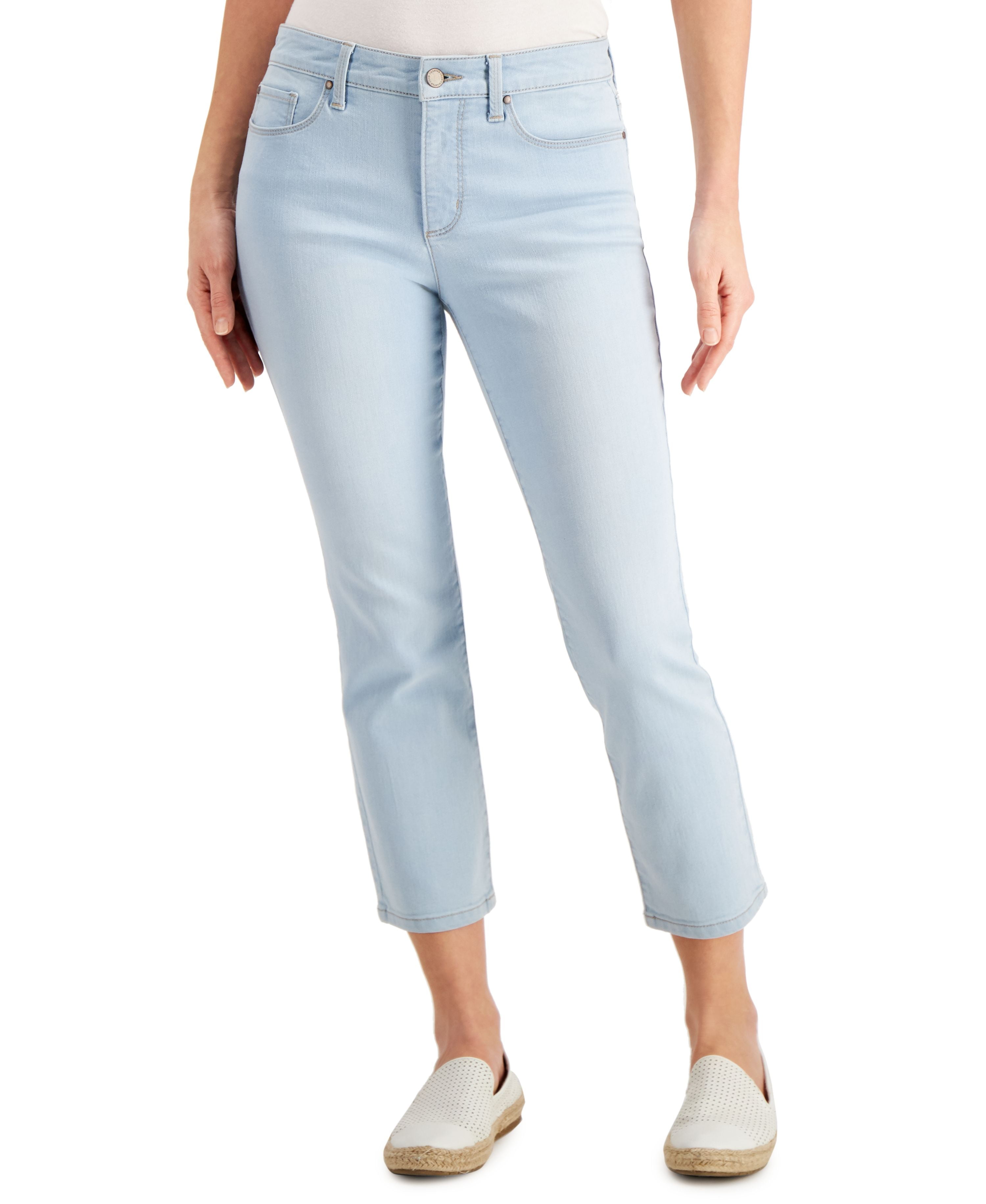 Charter Club Tummy Control Bristol Capri Jeans Boca Wash 4 - Walmart.com
