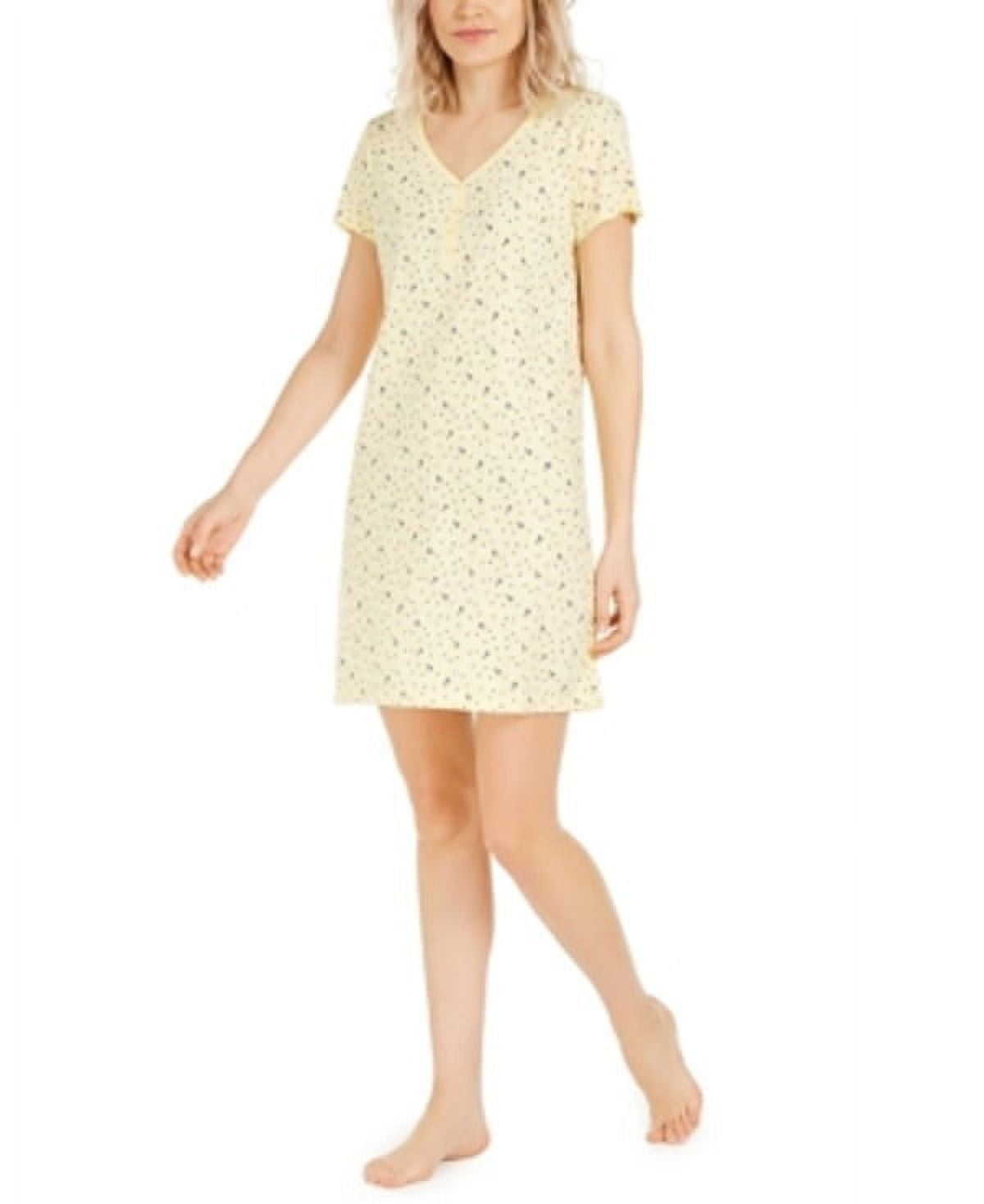 Charter Club Women's Cotton Printed Sleepshirt Nightgow ditsy dot Yellow Size Medium - Walmart.com