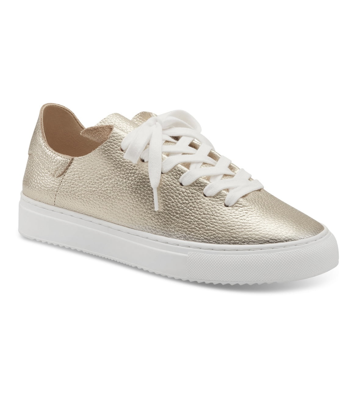 Charter Club Women's Padmaa Lace-Up Sneakers Shoes Gold Leather Size 6M ...