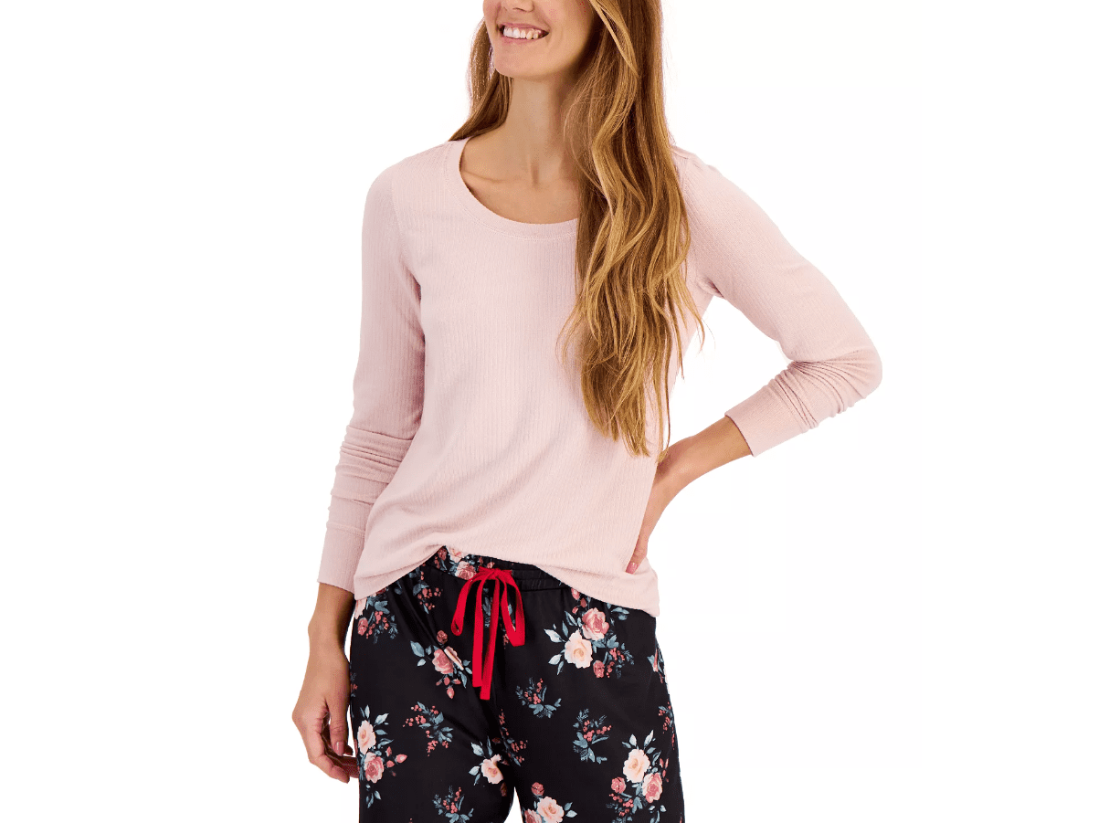 Charter Club Women's Solid Scoop Neck Sleep Top, Rose, Large - Walmart.com