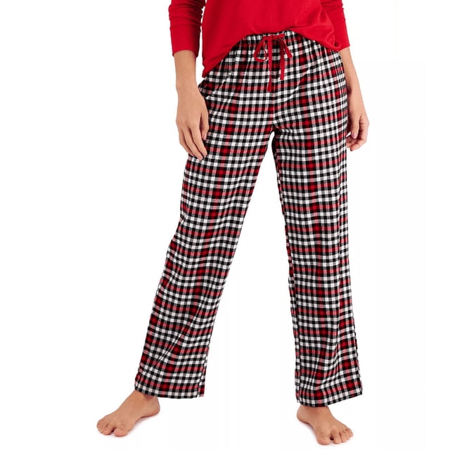 Charter Club Women's Yarn Dyed Flannel Plaid Pajama Pants, Multi Buff ...