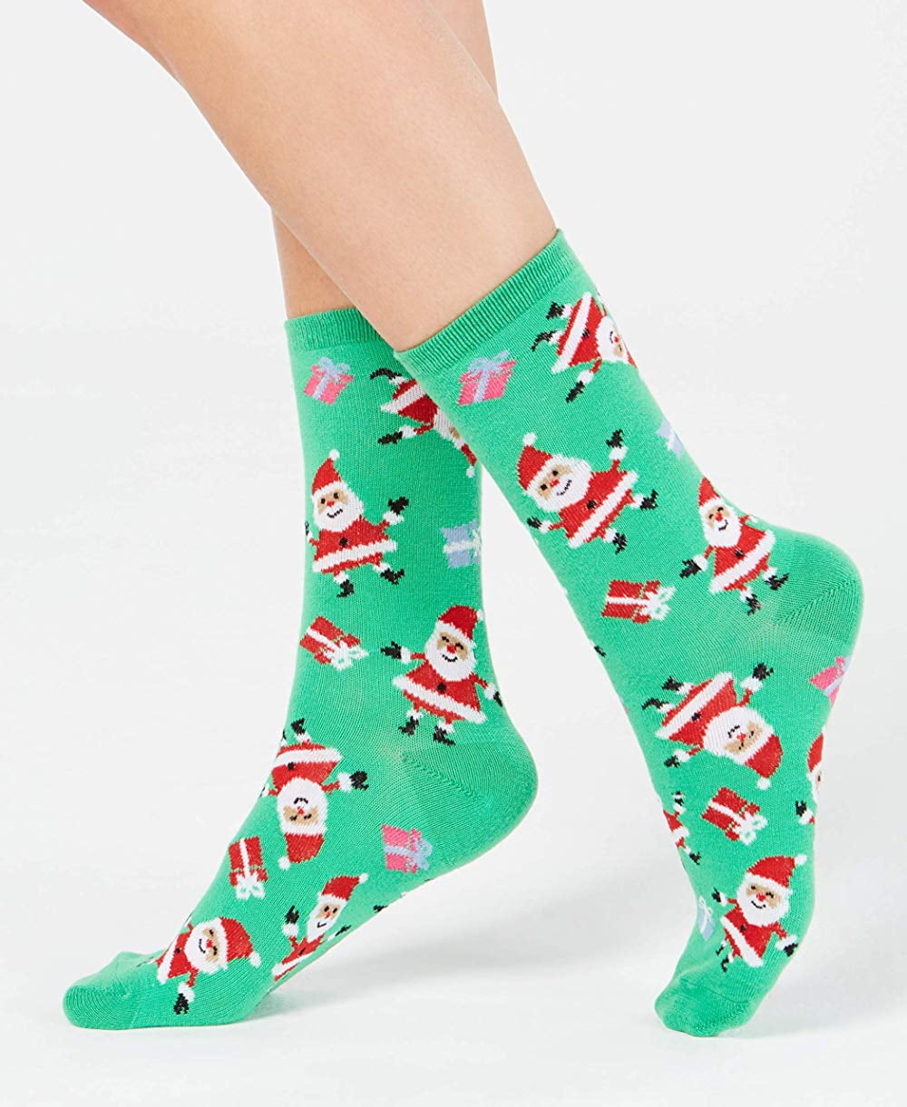 Charter Club Womens Happy Santa Crew Socks;OS - Walmart.com