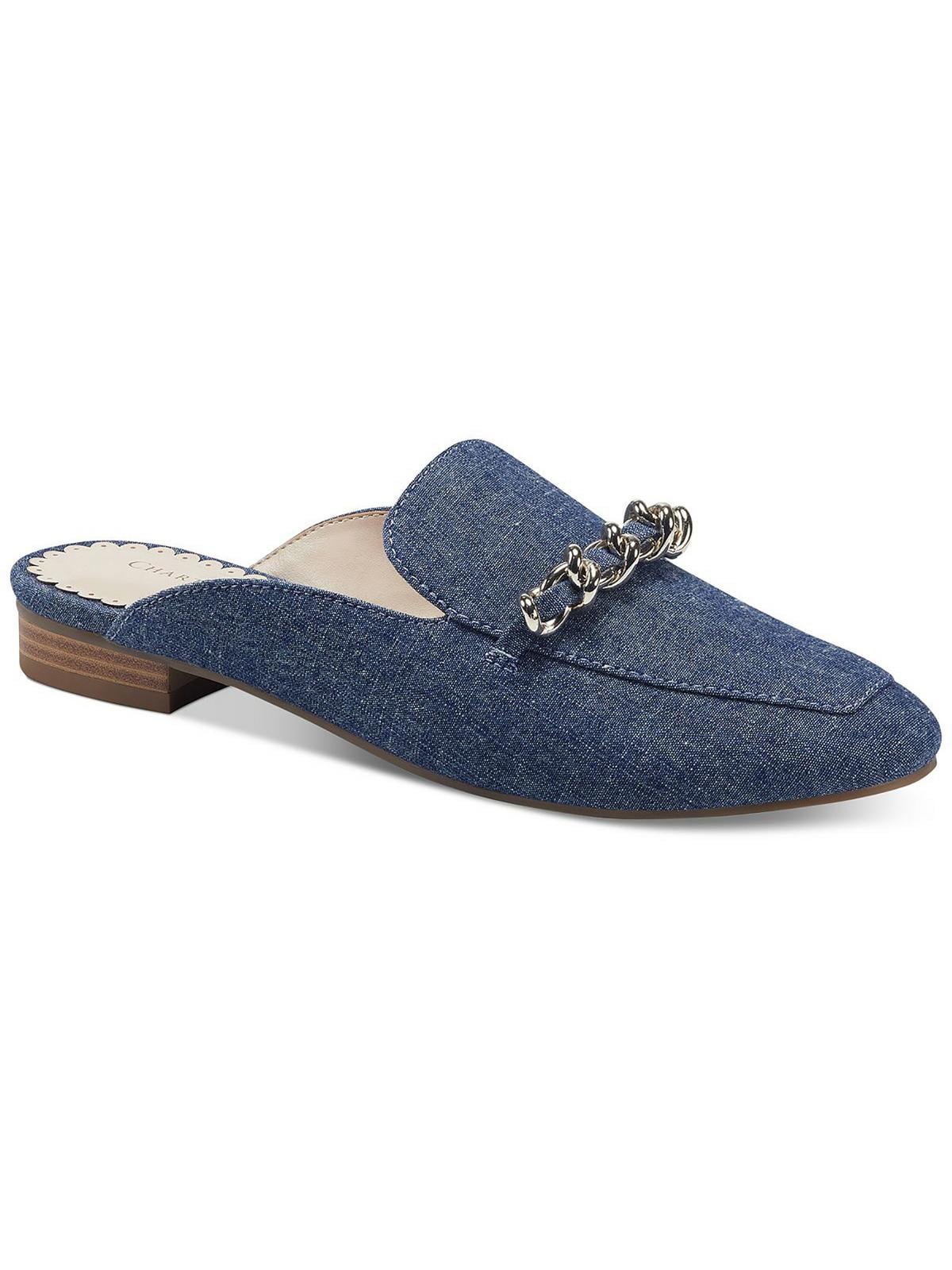 Charter Club Womens Kari Faux Suede Chain Mules - Walmart.com