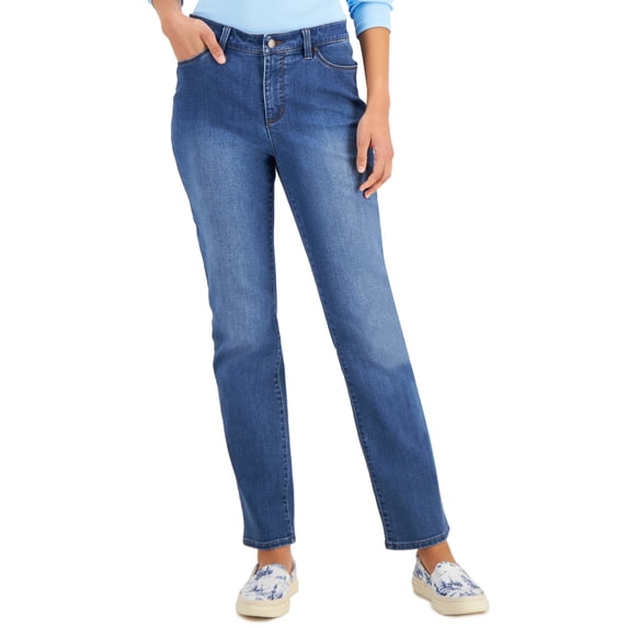 Charter Club Womens Lexington Tummy Control Straight Leg Jeans Beckett ...
