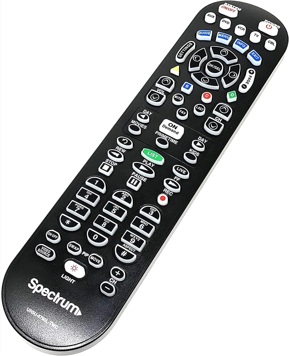 Charter Spectrum TV Remote Control TIME Warner CLIKR-5 UR5U-8780L New ...