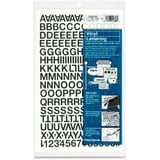 Chartpak Sticky Press-On Vinyl Letters & Numbers, Self Adhesive, Black ...