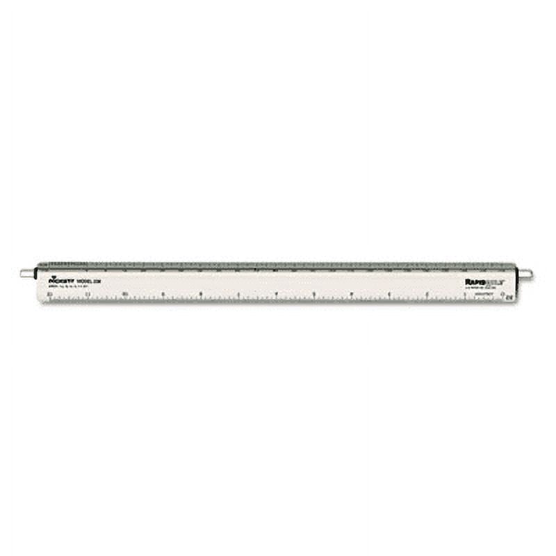 Chartpak-1PK Adjustable Triangular Scale Aluminum Architects Ruler, 12 ...