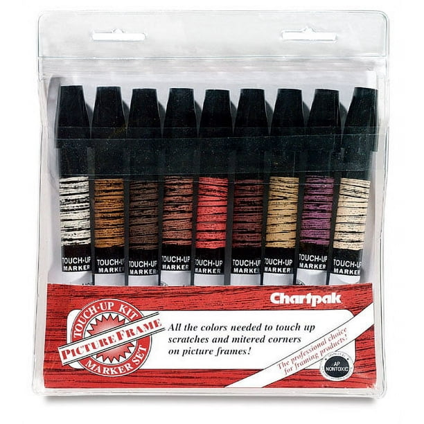 Chartpak AD Xylene Marker, Frame Touch-up 9 Woodgrain Color Set (FTM9 ...