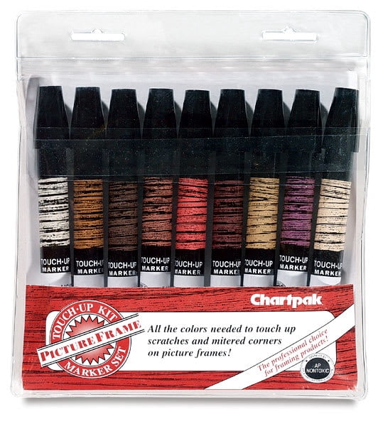 Chartpak Touch-Up Markers - For Picture Frames, Wood Stains, Set of 9 ...