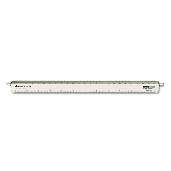 Chartpak Adjustable Triangular Scale Aluminum Architects Ruler, 12 ...