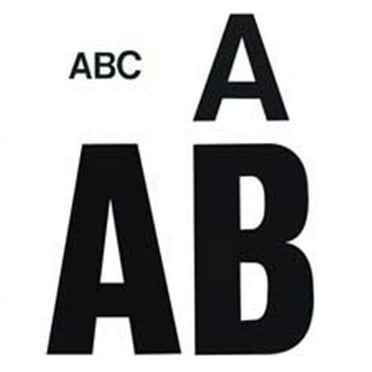 Chartpak Self-Adhesive Vinyl Capital Letters, 6 Inches High, Black, 38 ...