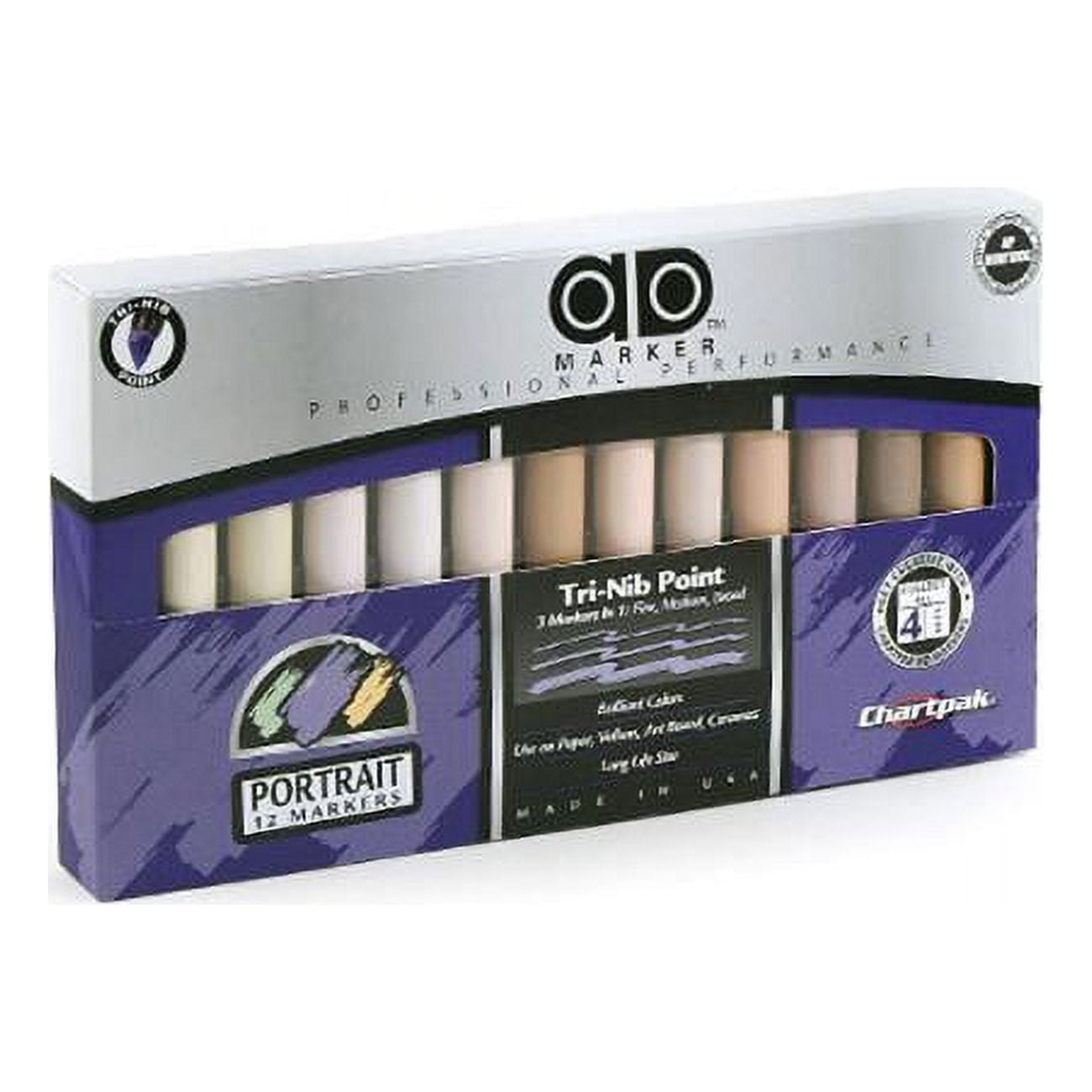 Chartpak Marker 12-Color Portrait Set - Walmart.com