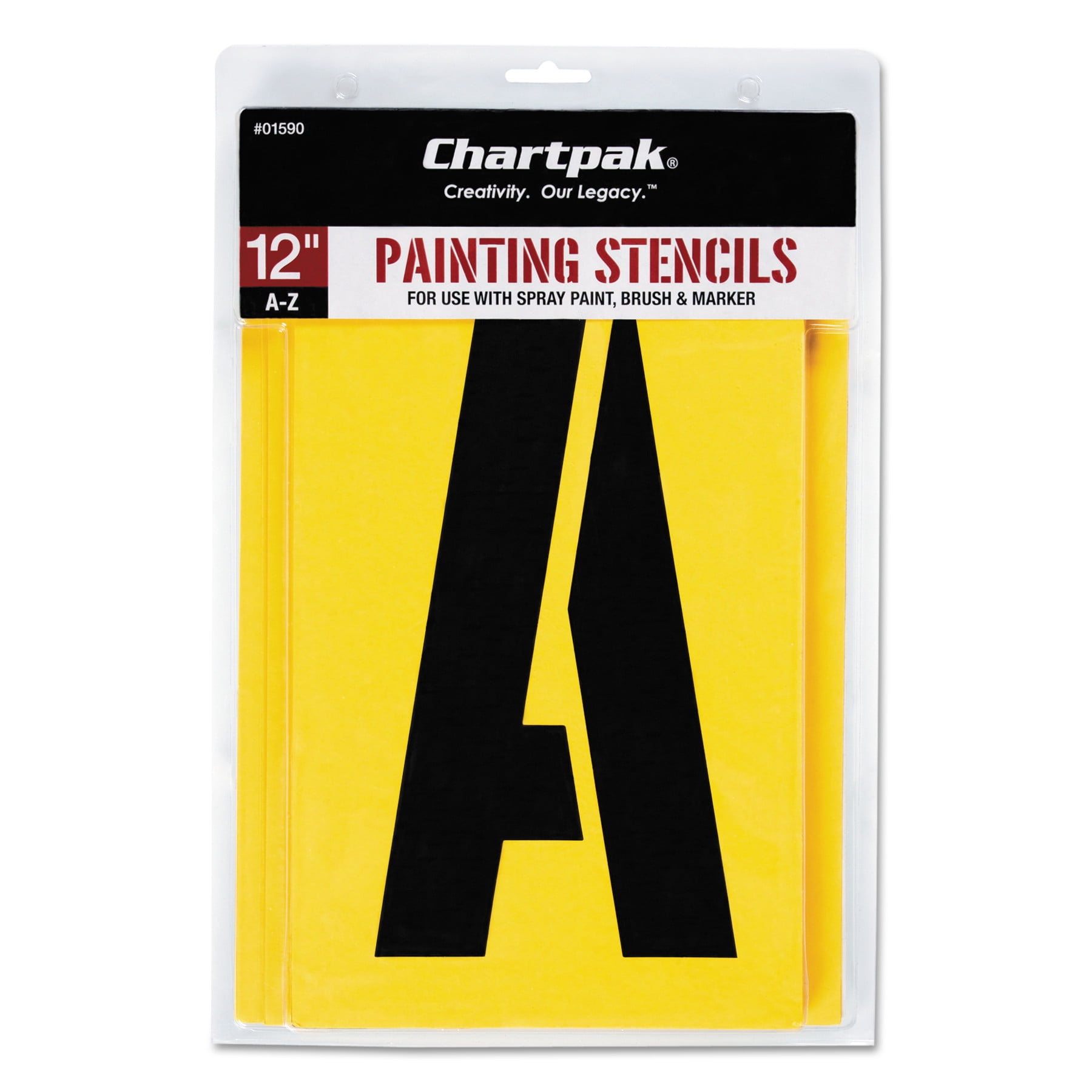 Chartpak Painting Stencil Set, A-Z Set, Manila, 26/Set - Walmart.com