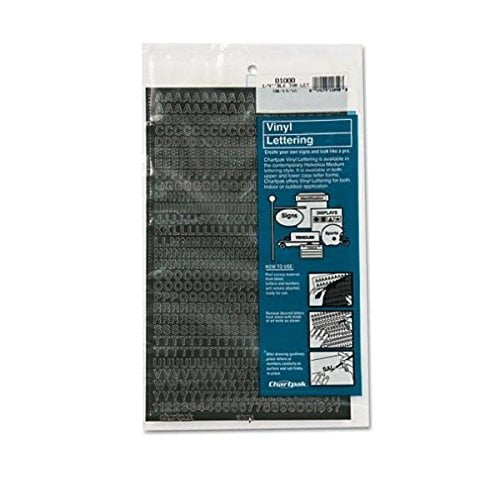 White Vinyl Numbers 6 Inch