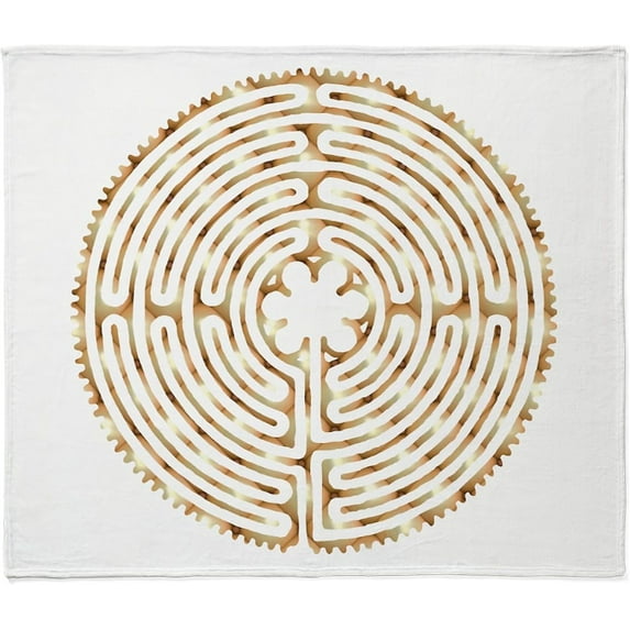 Chartres Labyrinth Throw Blanket Super Soft Fleece Plush Throw Blanket ...