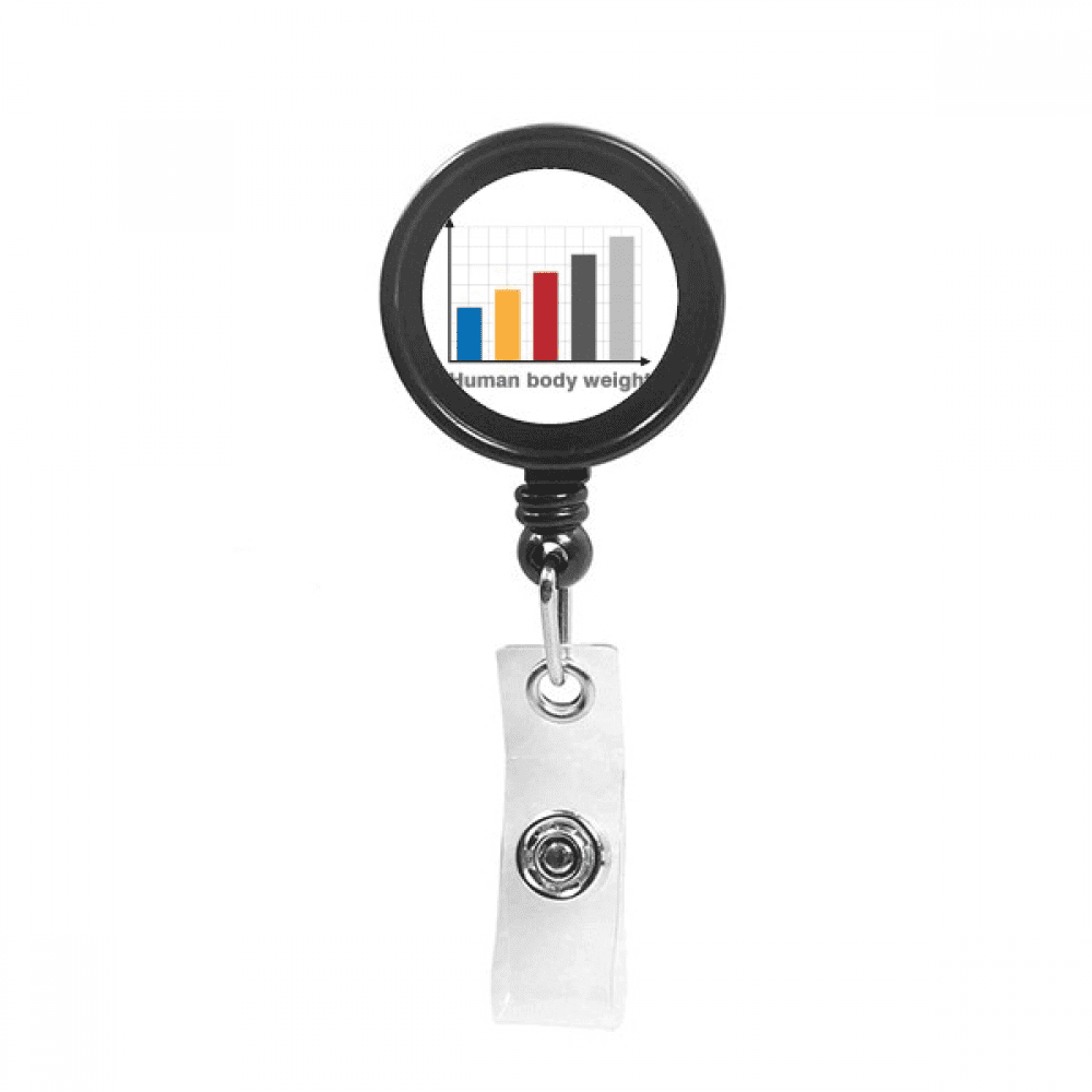 Charts People Weight Gain Retractable Keychain Badge Holder ID Badge ...