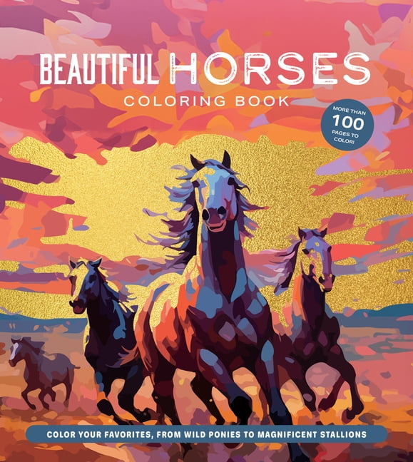 Chartwell Coloring Books Beautiful Horses Coloring Book: Color Your ...